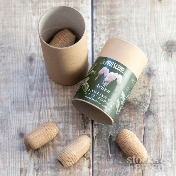 Oak Acorn Cane Toppers – Stocks & Green